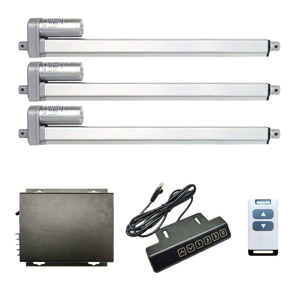 12V 24V 2000N Linear Actuator One-Control-Three Synchronous Control Kit ...