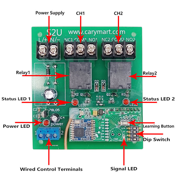 5KM Long Range DC Wireless Control Switch System Dry Contact Output ...