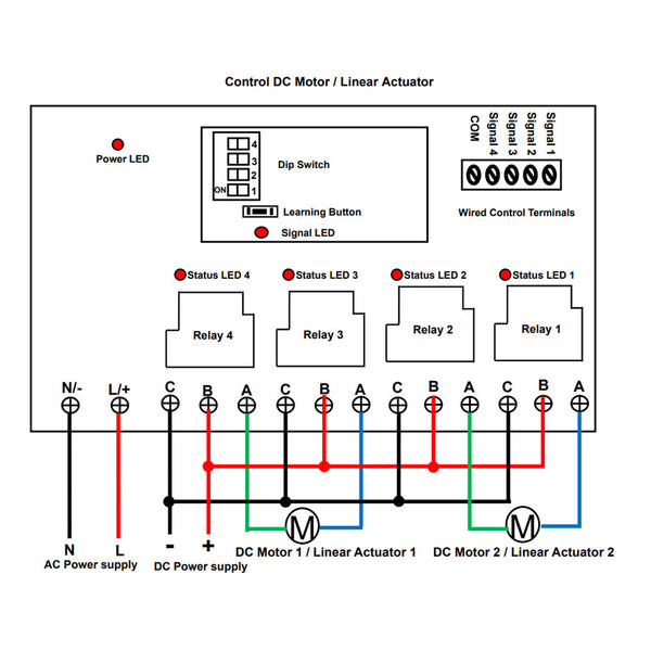 5000M Wireless Remote Control Kit With 4CH 30A High Power Relay Output ...