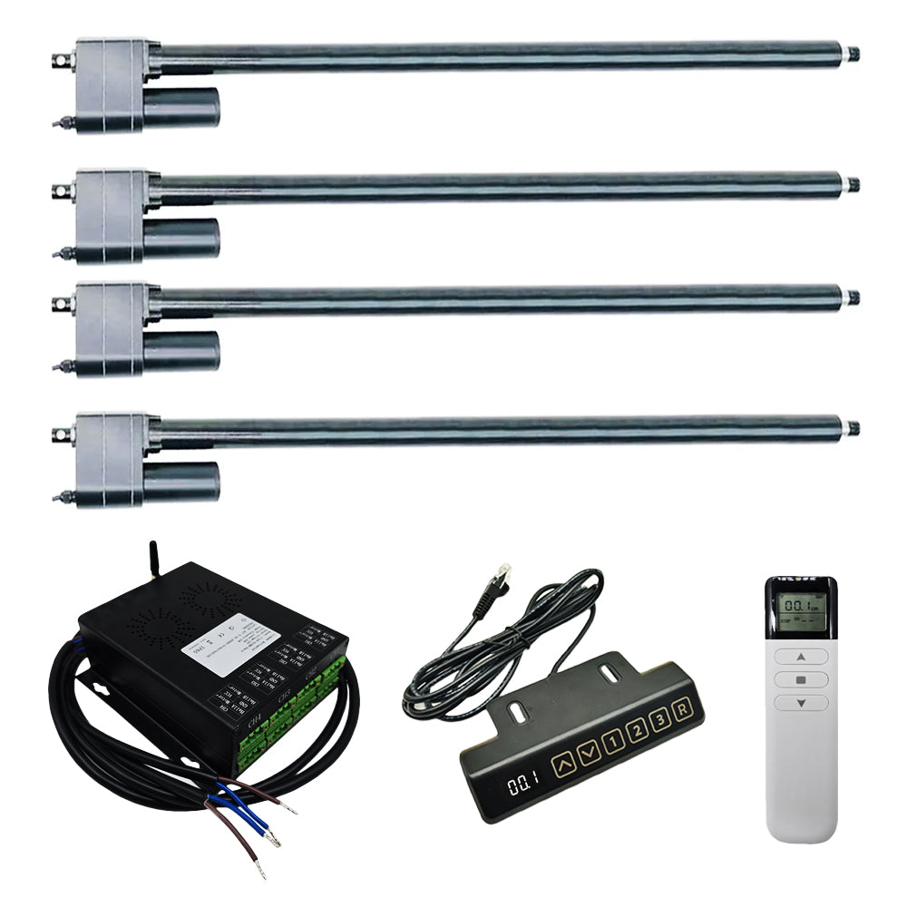 Four 700MM-1000MM Heavy Duty Linear Actuator C Synchronous Control Kit ...