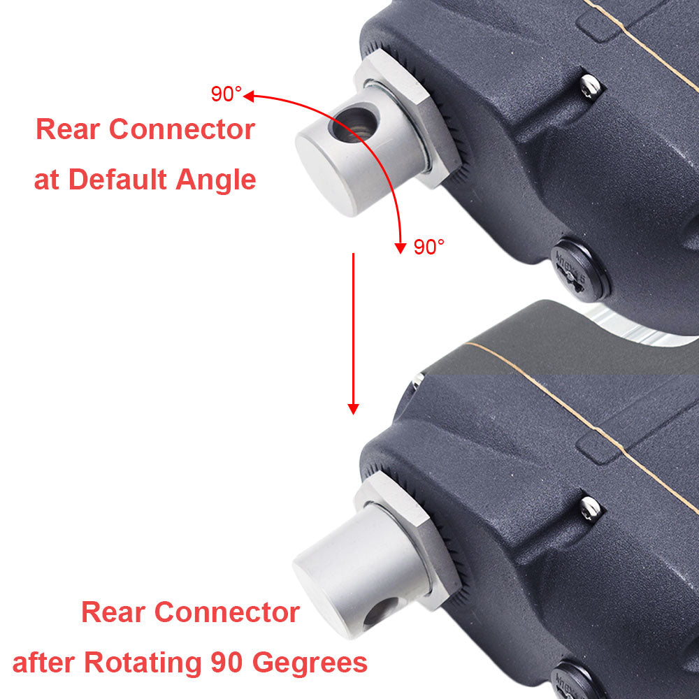 Linear actuator F Front and Rear Mounting Connector Rotated 90 degrees ...