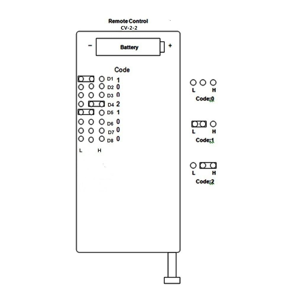 2 Button 500M Wireless Remote Control / Transmitter With Up Down Keysy ...